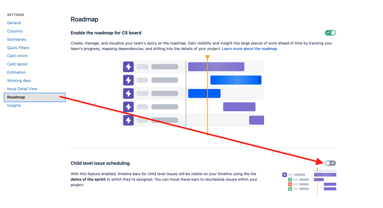 Solved: Child issue start and due dates on Road map, Roadm...