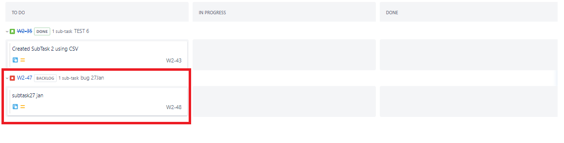 Solved: Unable to see sub-tasks on bugs in active sprint