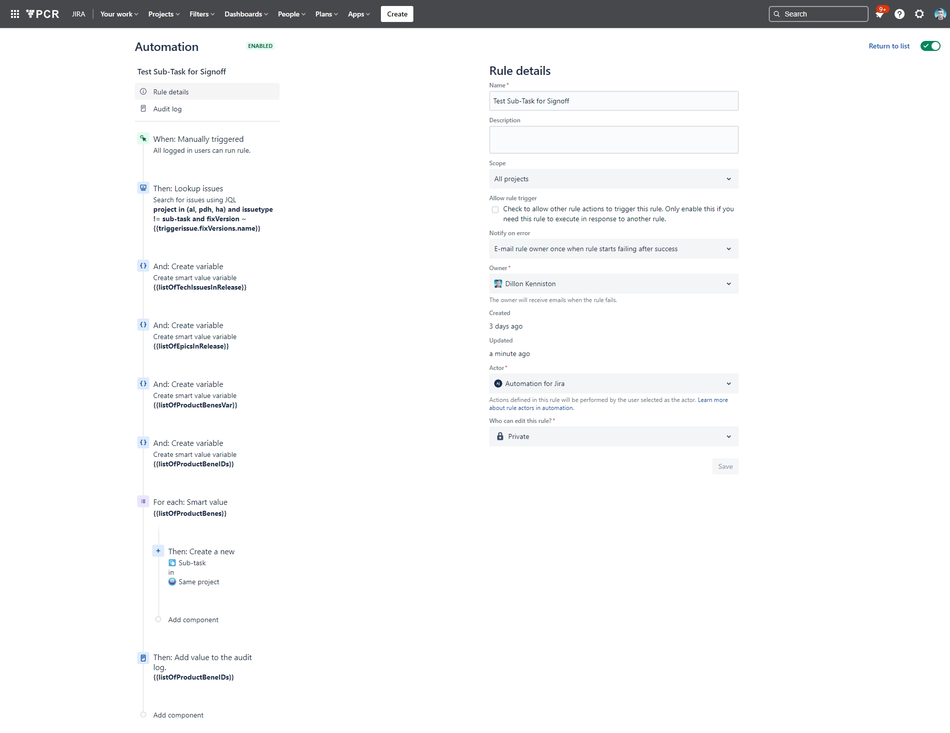 Use a custom smart value to auto-assign sub-tasks