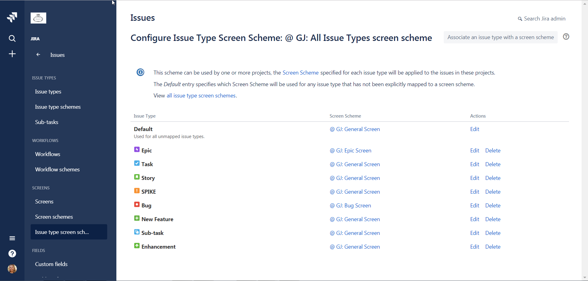 Solved: Can't associate all issue type schemes to project