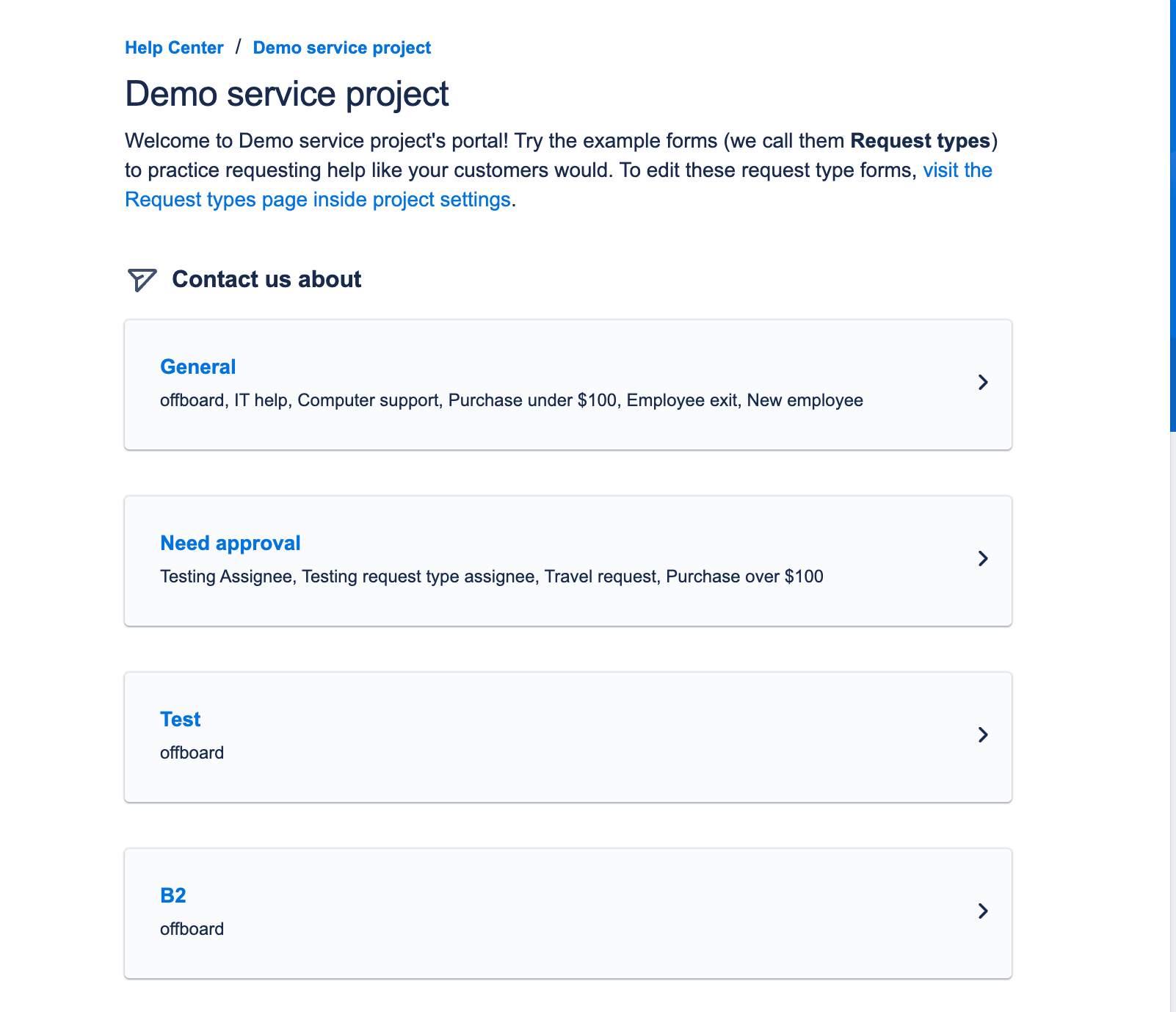 Customer portal does not show request types/portal... - Atlassian Community