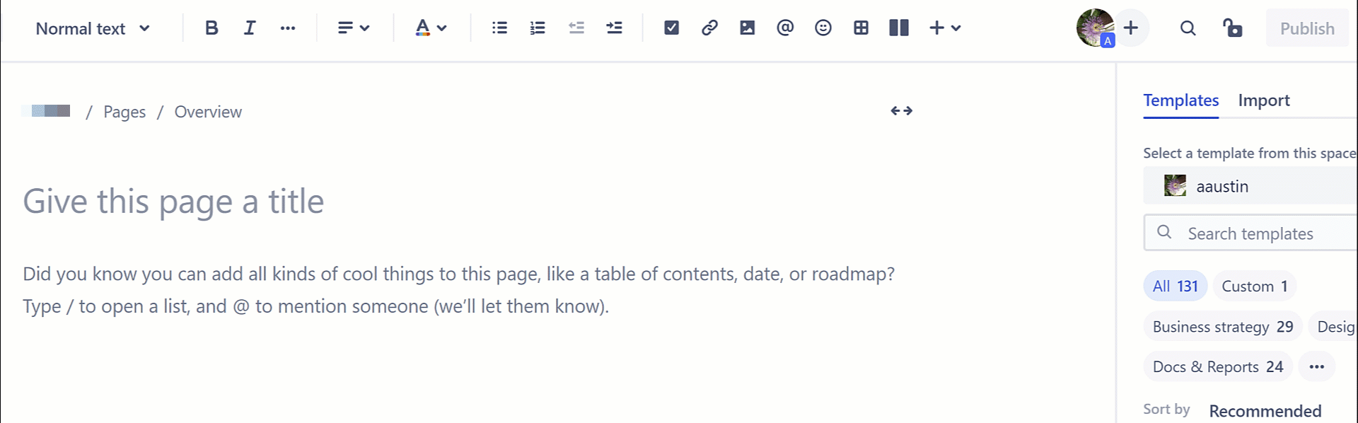 Add a Header image to a Template?