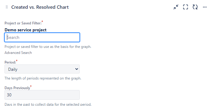 How to create a dashboard with only one project