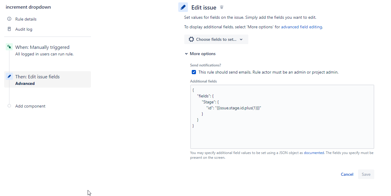 Solved: Jira Automation Dropdown list