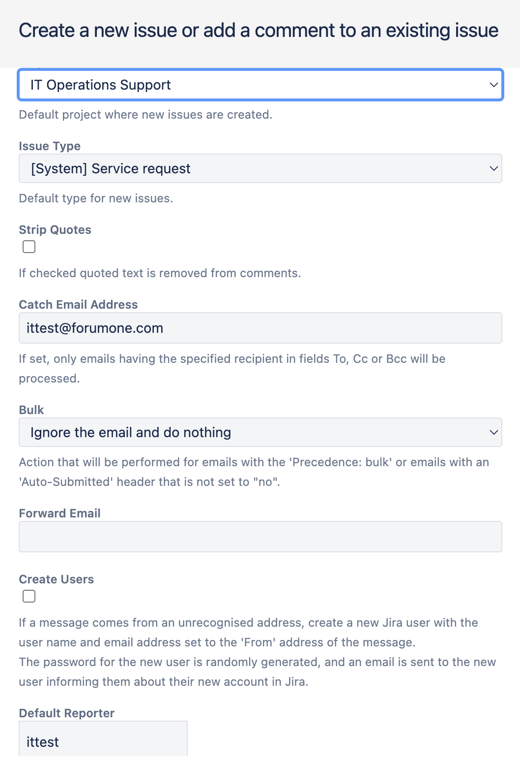 Using email aliases to route tickets