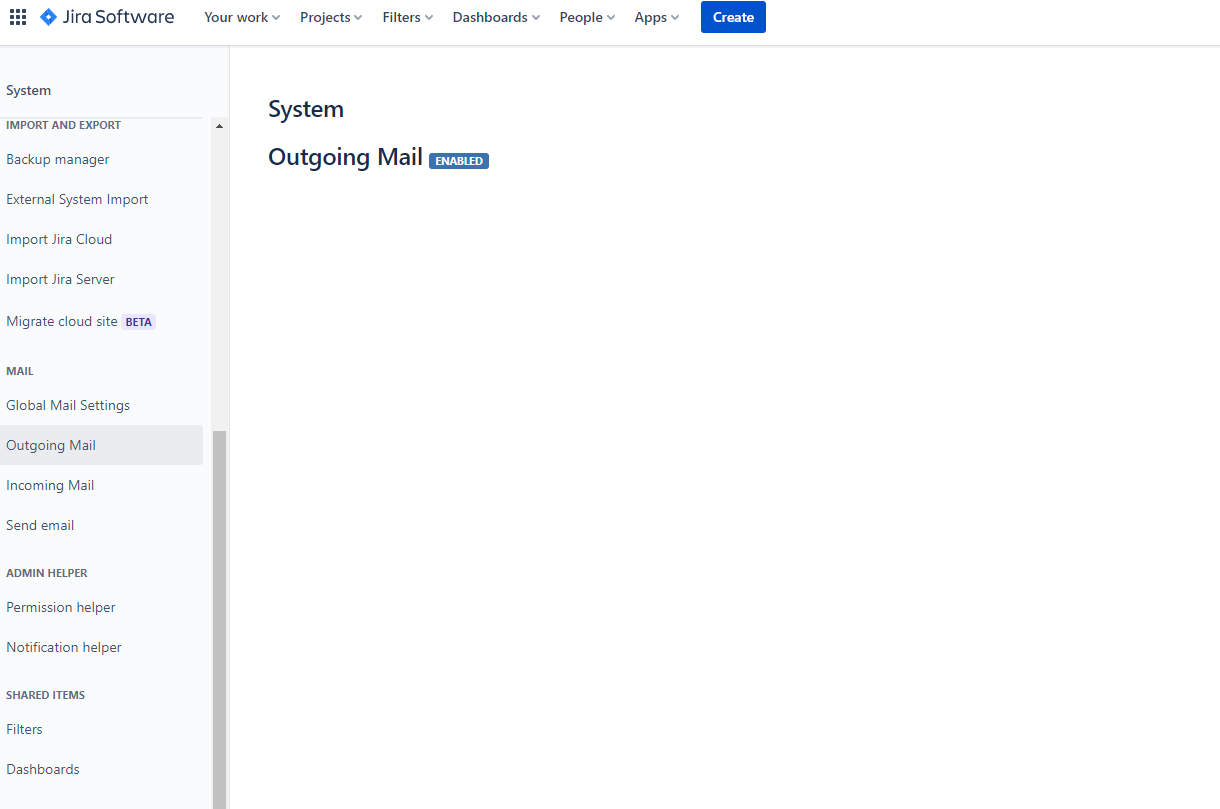 How to configure Outgoing Mail for the free plan?