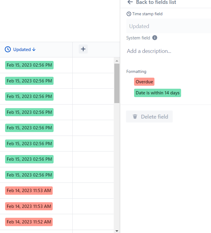 "Updated" field in jira discovery project not work...
