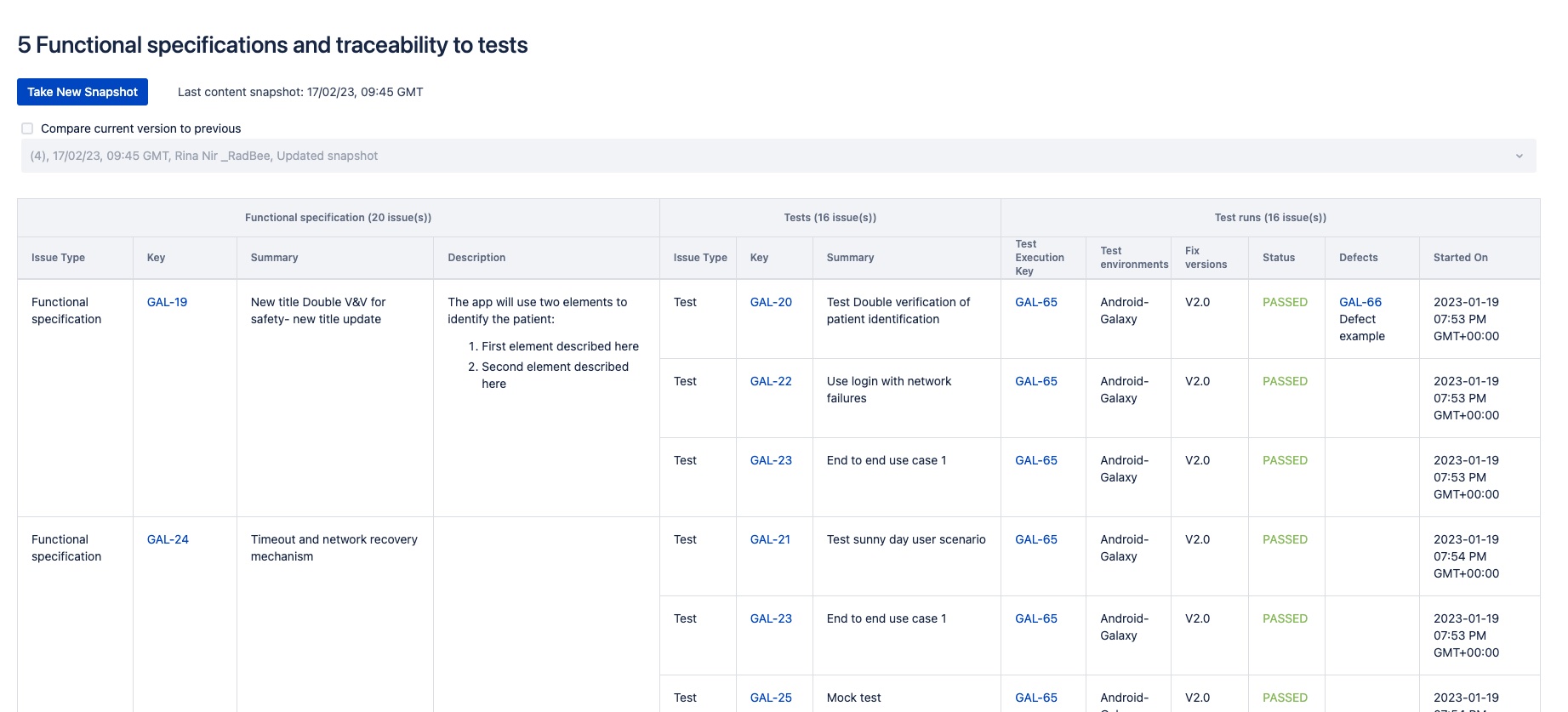 Defects not displayed in generated Xray Requiremen...