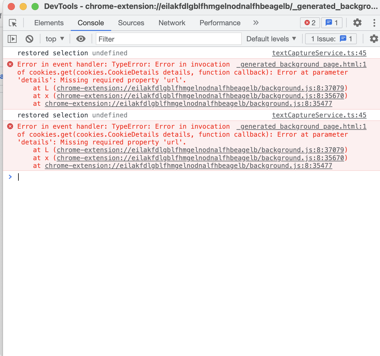 Possible bug: Chrome Extension doesn't work