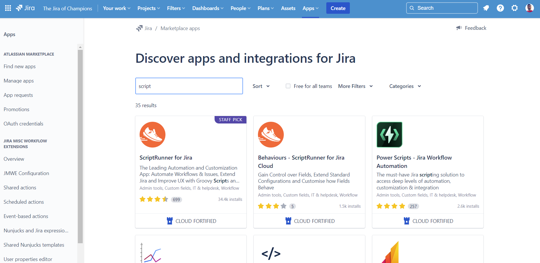 Handling the input string to find new apps for Jir...