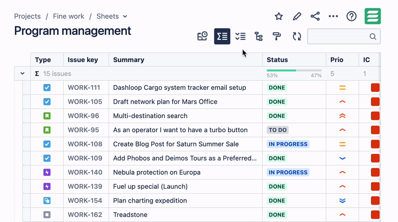 comparison of features of Software project and Bus...