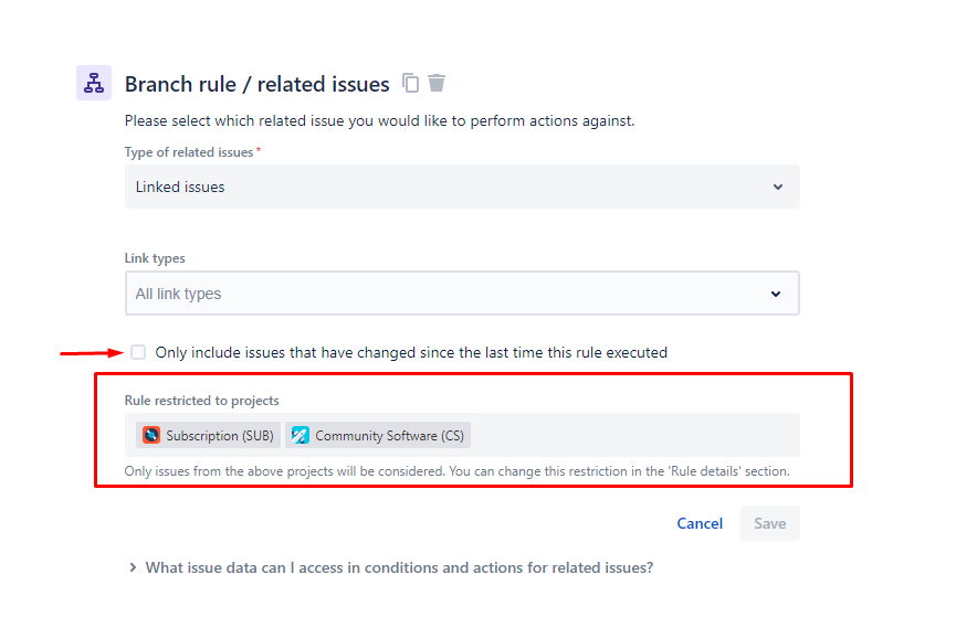 Solved Branch Rule Linked Issue Types Cannot Find Linked