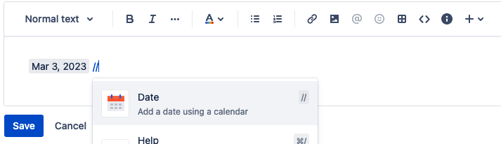 Format date in 'Add a date using a calendar' using...