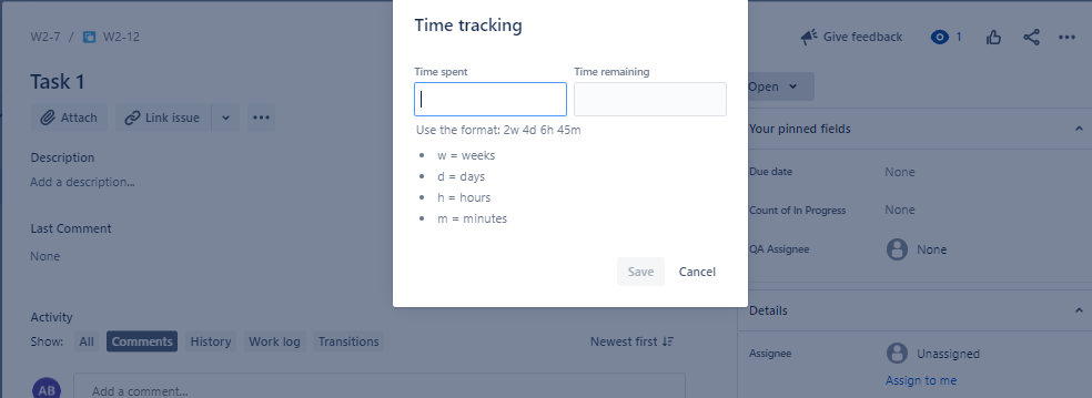 Solved: How to log work in the dot menu?