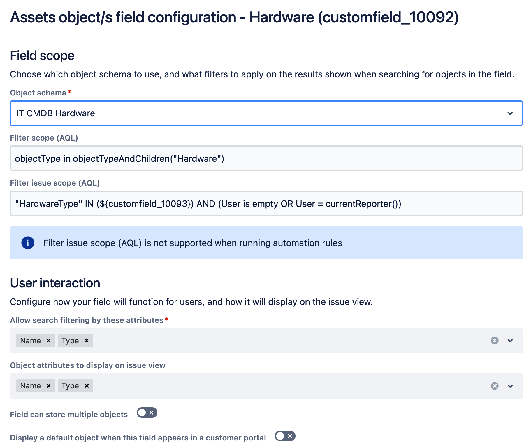 Filtering a portal field based on another one