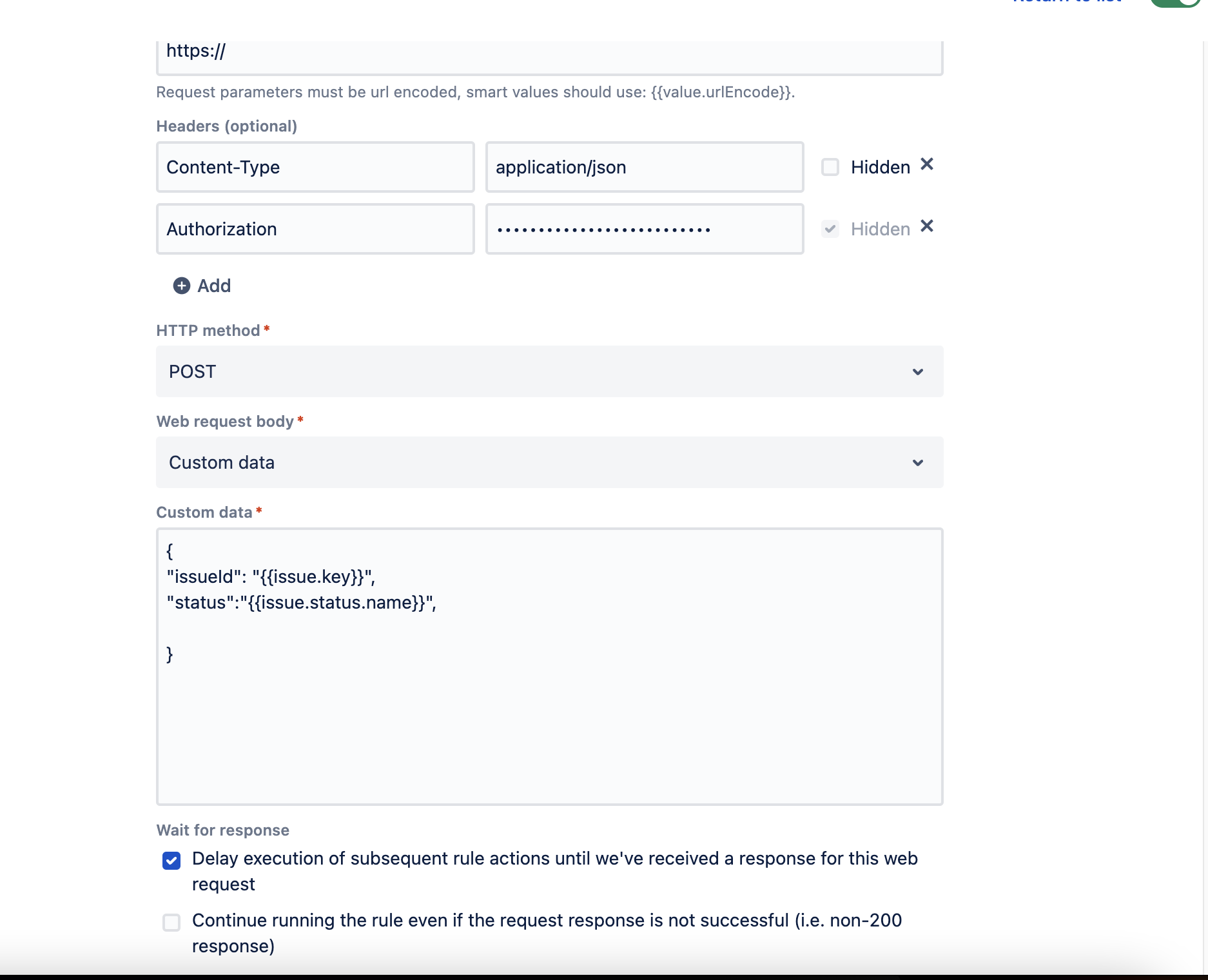Solved: Automation: can't use smart value {{webResponse}}