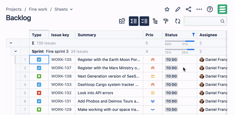 Solved: The Issue View in Backlog section