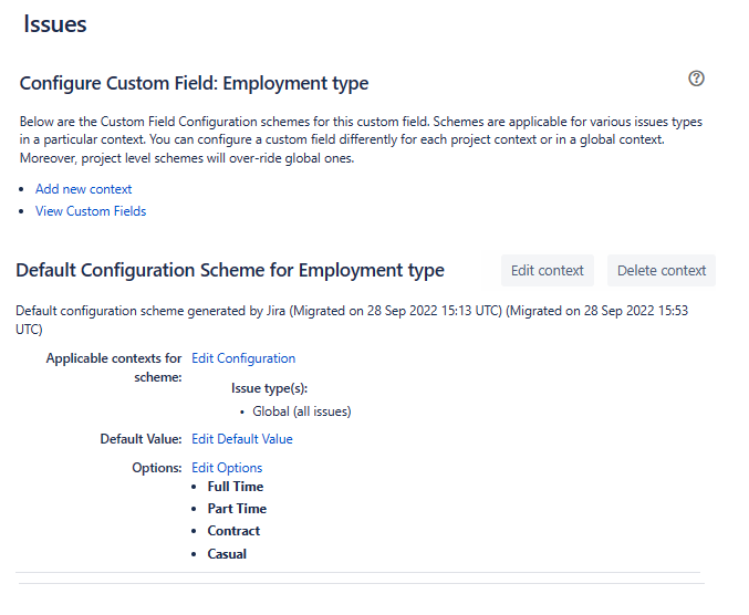 pre-populated text input for Epic and bug
