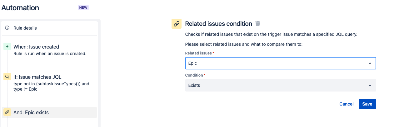 Automation rule for child issue to inherit Team fi...