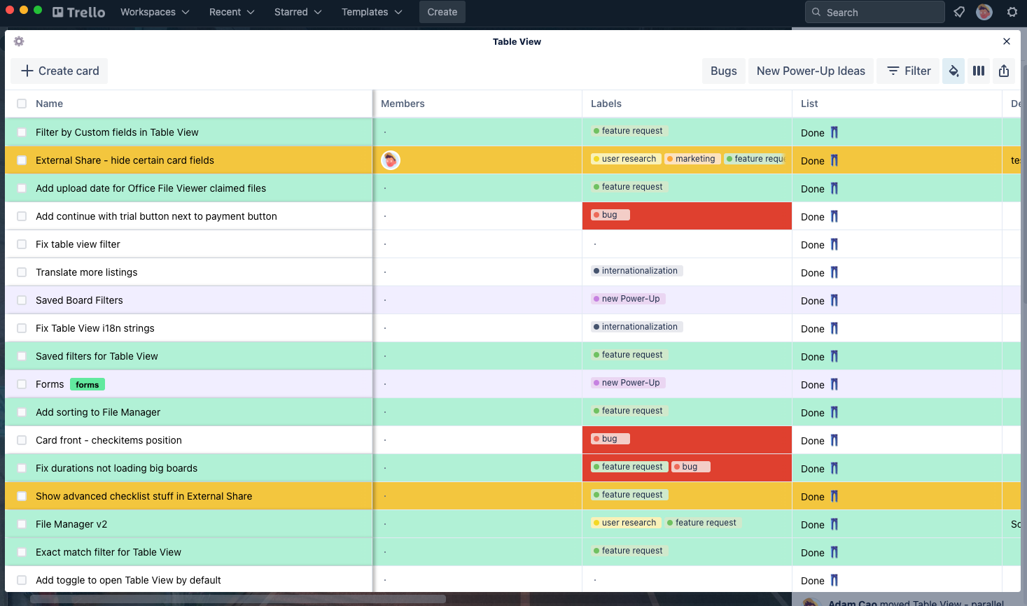Table View Power-Up now has conditional formatting