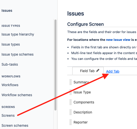 Solved: Can I add a section or tab to a Jira software issu...