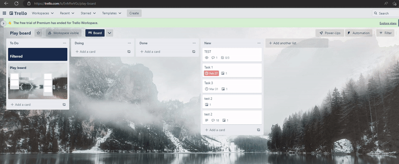 How to create a board button in Trello to FILTER t...