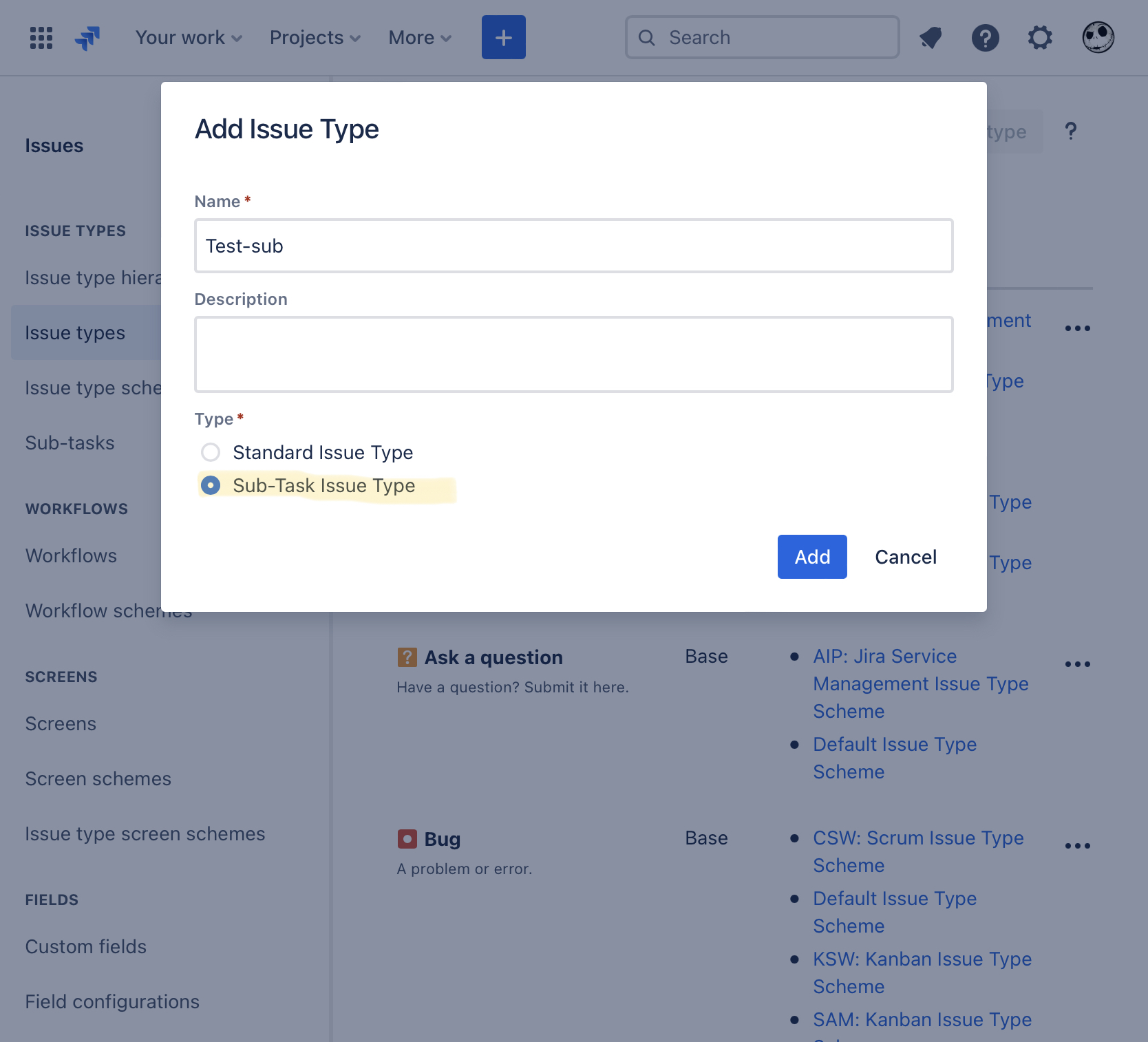 Solved: Can I create multiple subtask issue types? Solved: Can I create multiple subtask issue types?