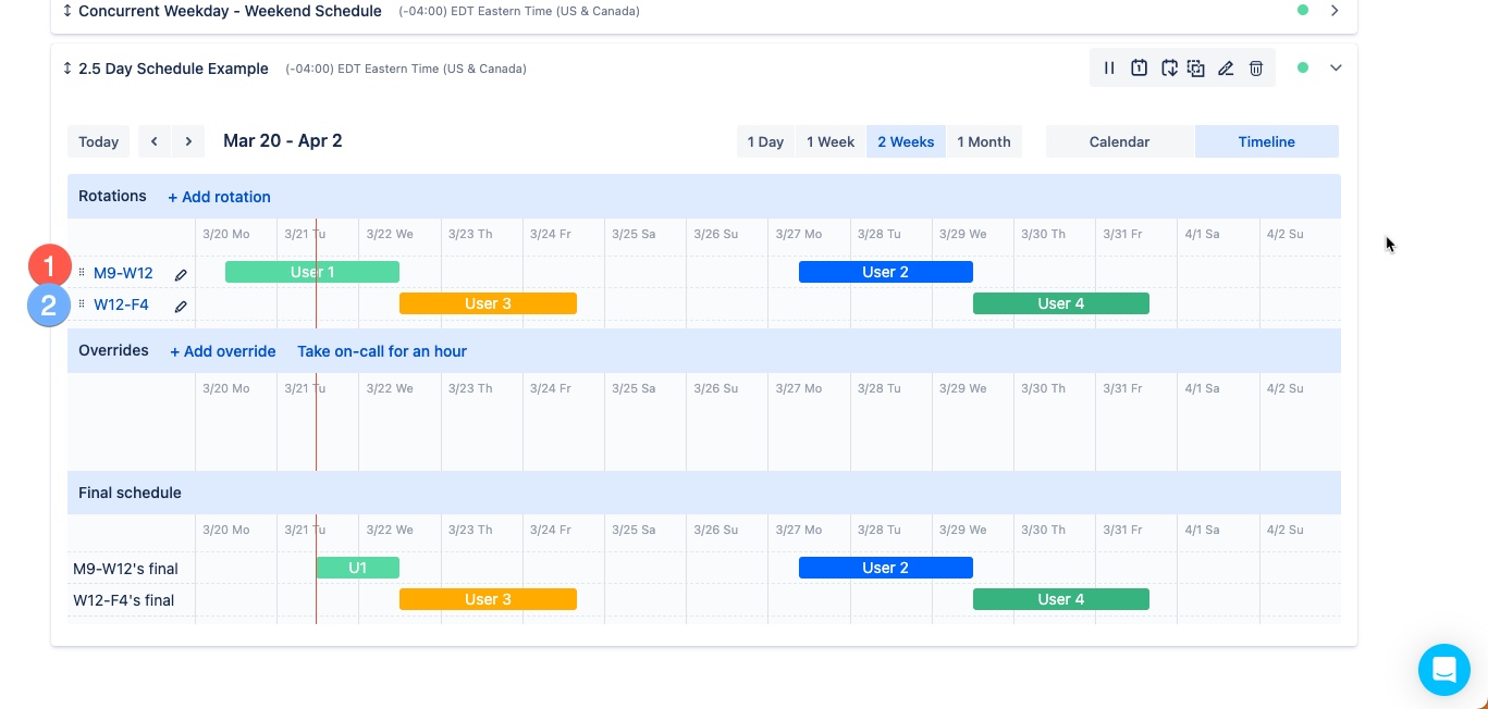 How can I have 2.5 day on-call rota for working ho...