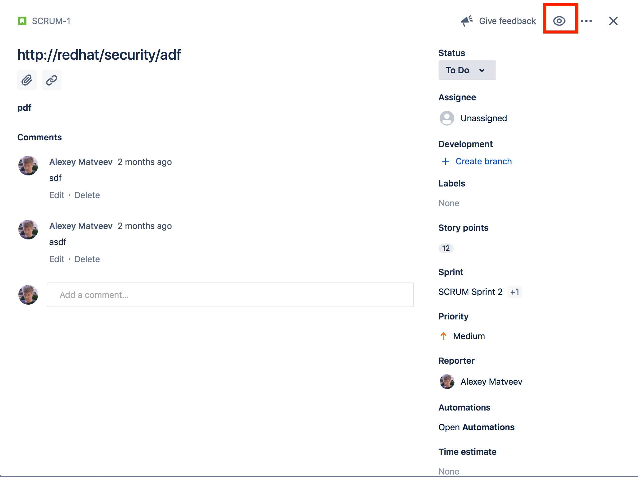 Add Watchers In New View