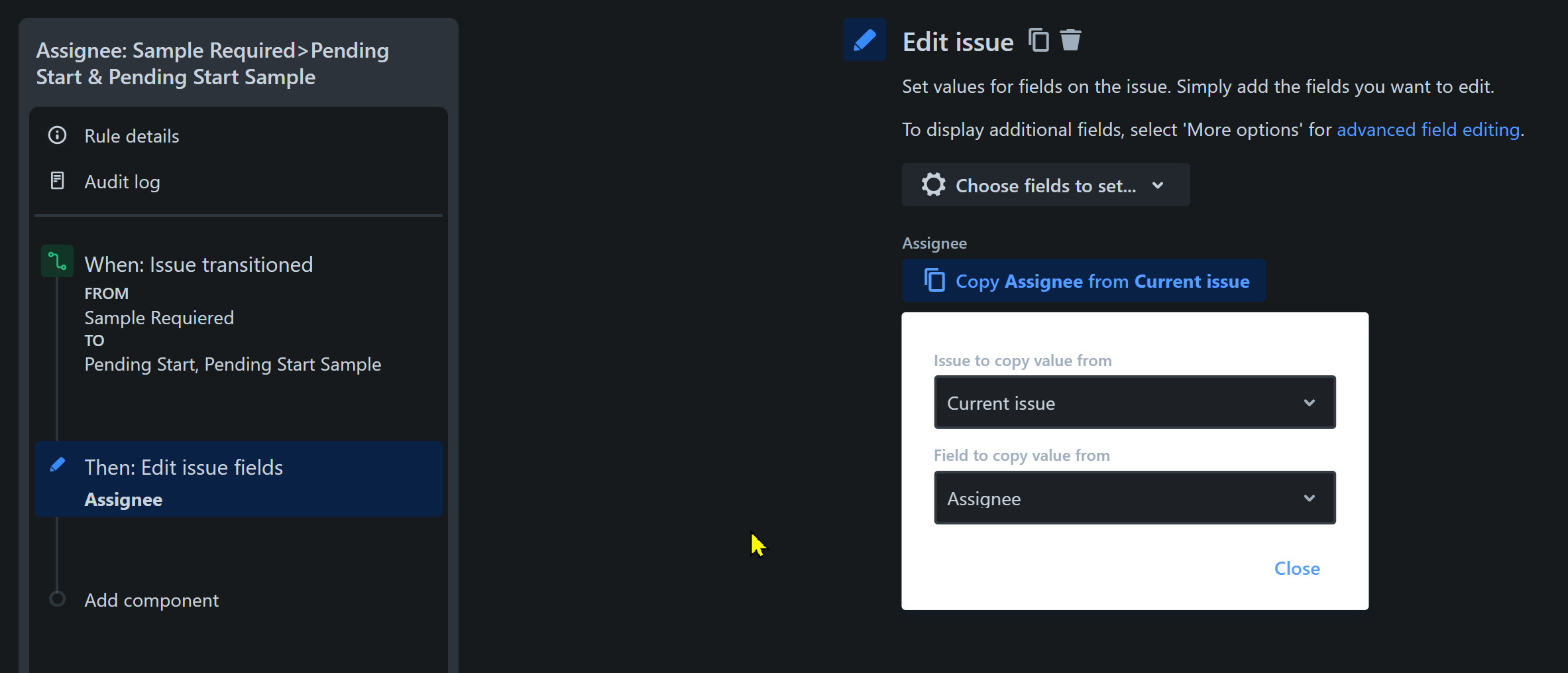 Solved: Automation: Update assignee from custom field in c...