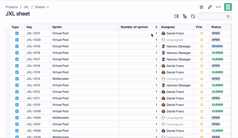 Jira JQL query to return all items with 2 or more ...
