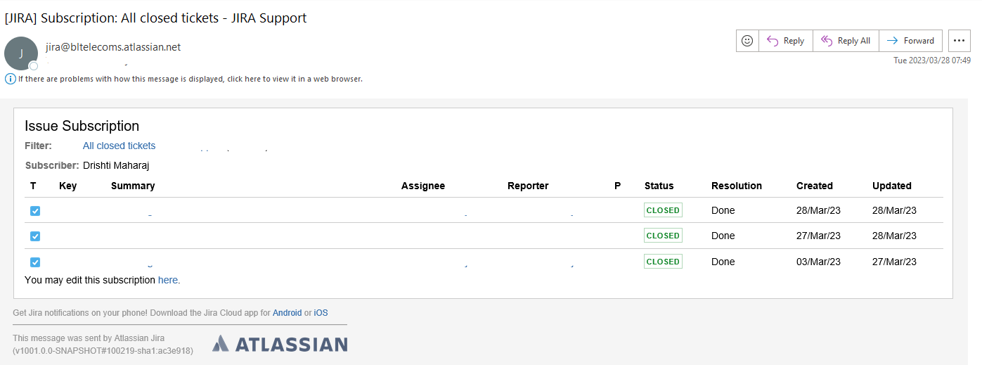 Email subscription to CSV export of filtered searc...