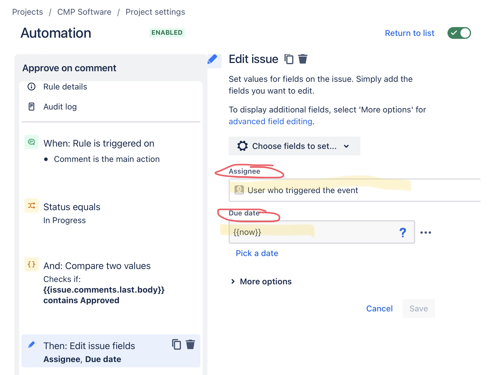 Solved Update Custom Field Values As A Result Of A Commen