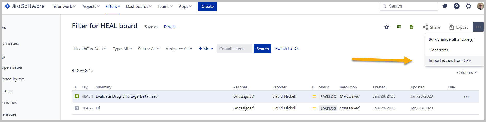 How can I import data from Excel to JIRA enterpris...