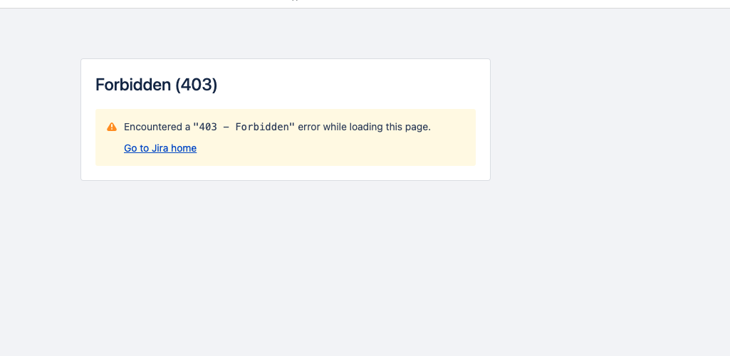 Jira 403 error when installing