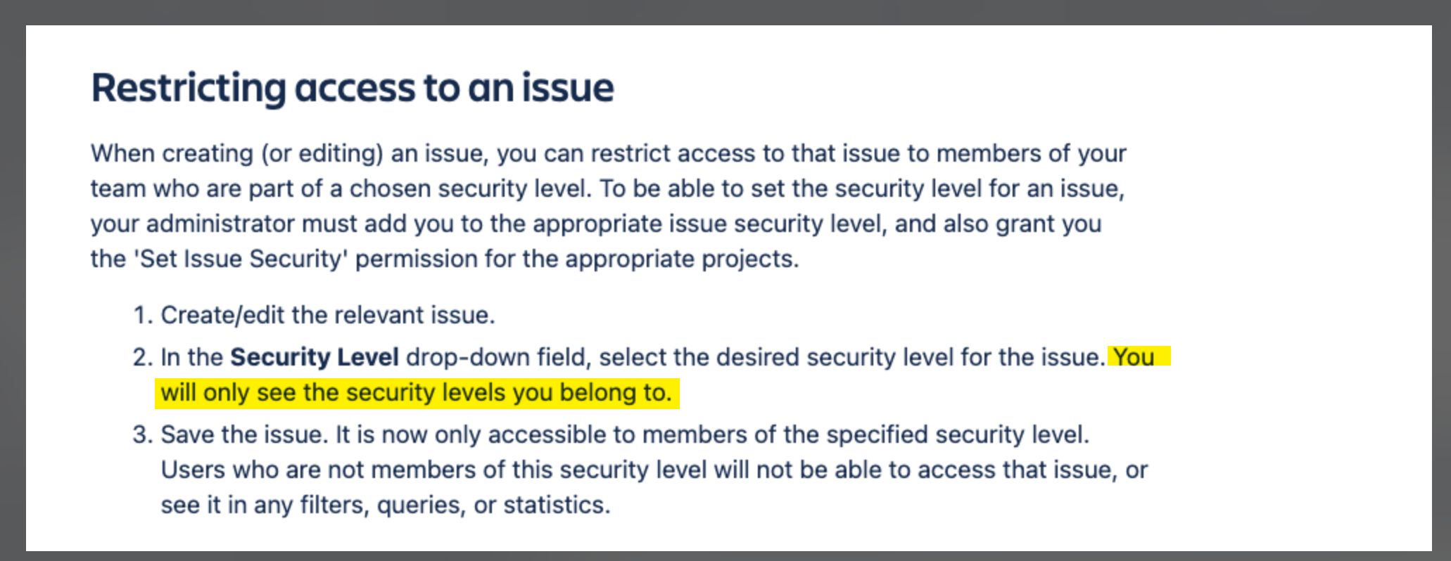 Solved: Security Level Field Not Showing On issues