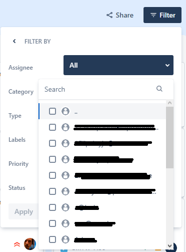 Solved: Filtering assigness in a team-managed project