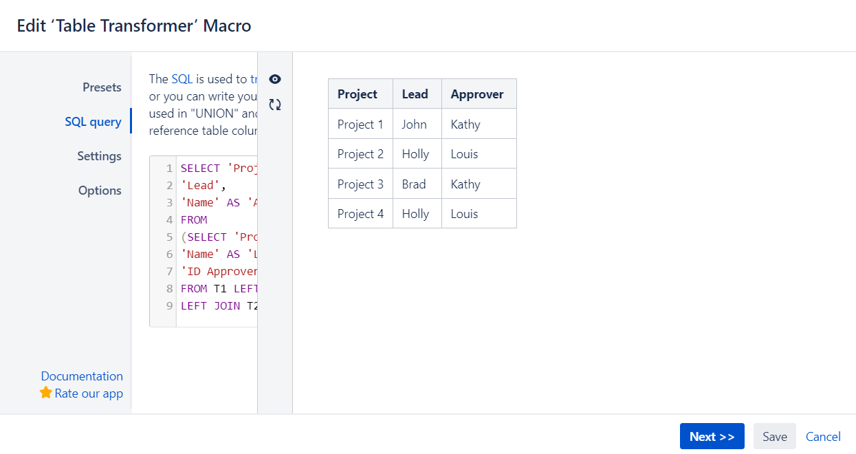 Confluence Table Transformer: how to get name from...