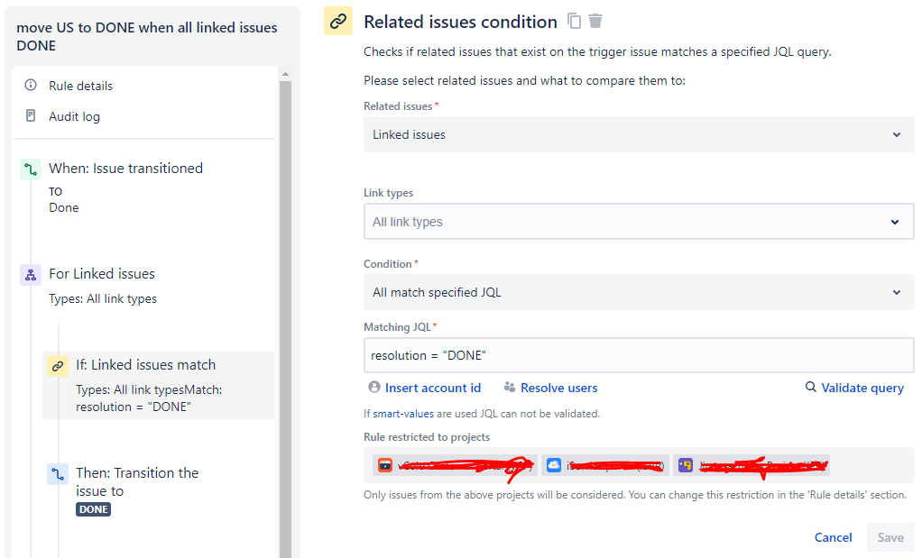 Solved: auto move issue to DONE when all linked issues hav...