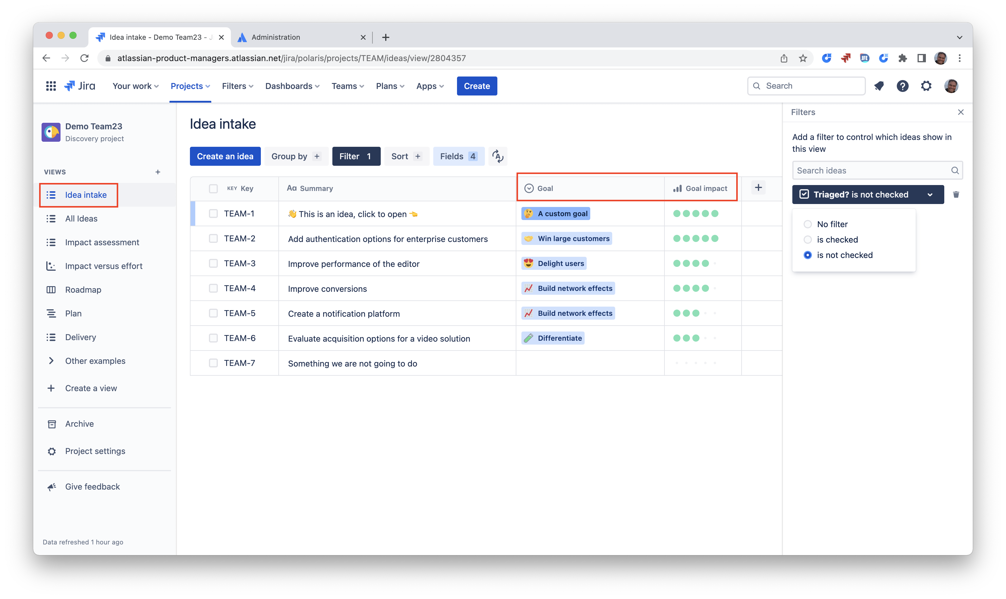 Letting contributors create ideas in a Jira Produc... - Atlassian Community
