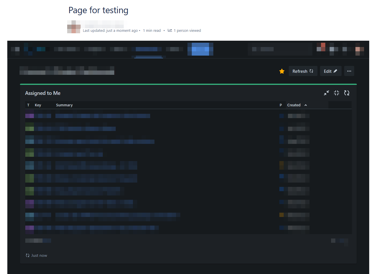 Using iframe Widget in Confluence include just the...