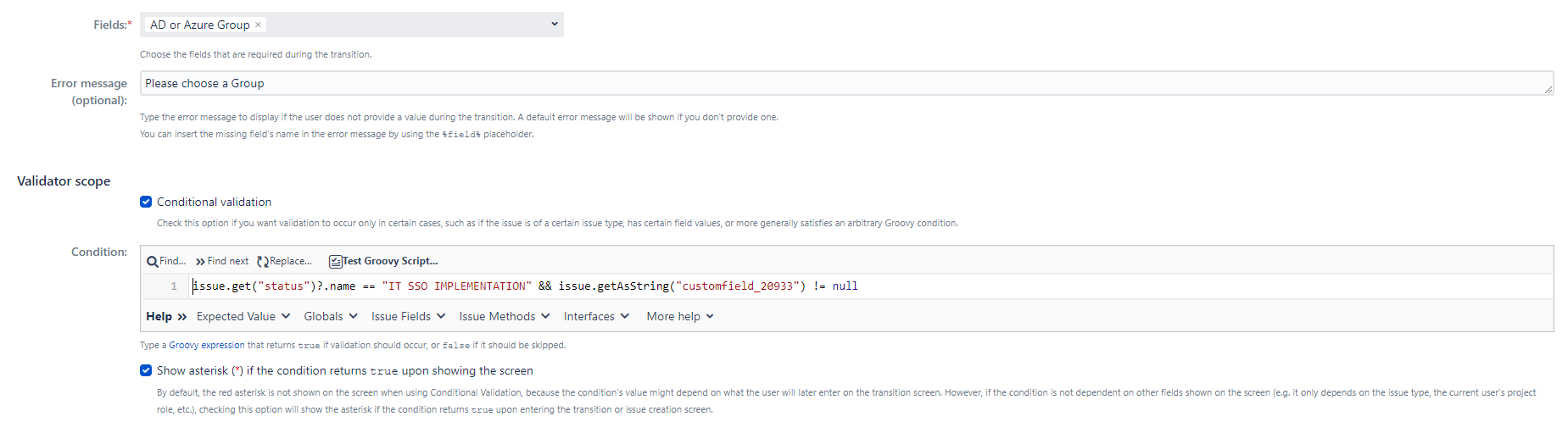 How to validate a field based on multiple conditio...
