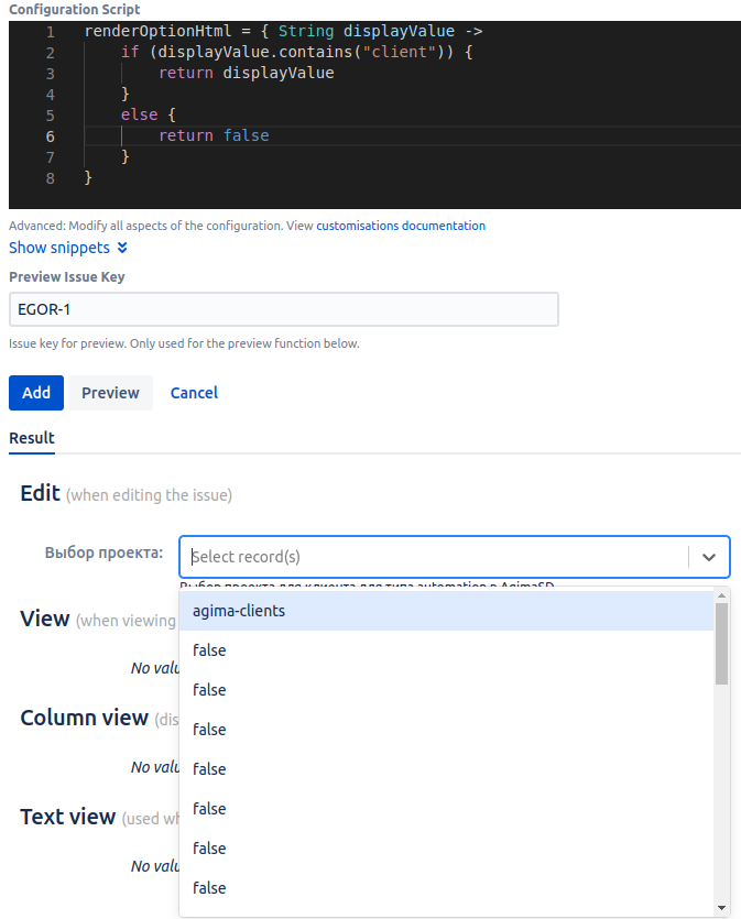 Solved: Customize select list when editing an issue