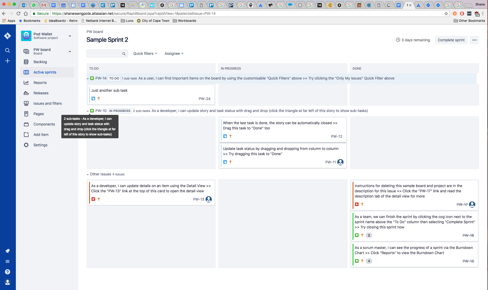 How do I show story point values on the story card...