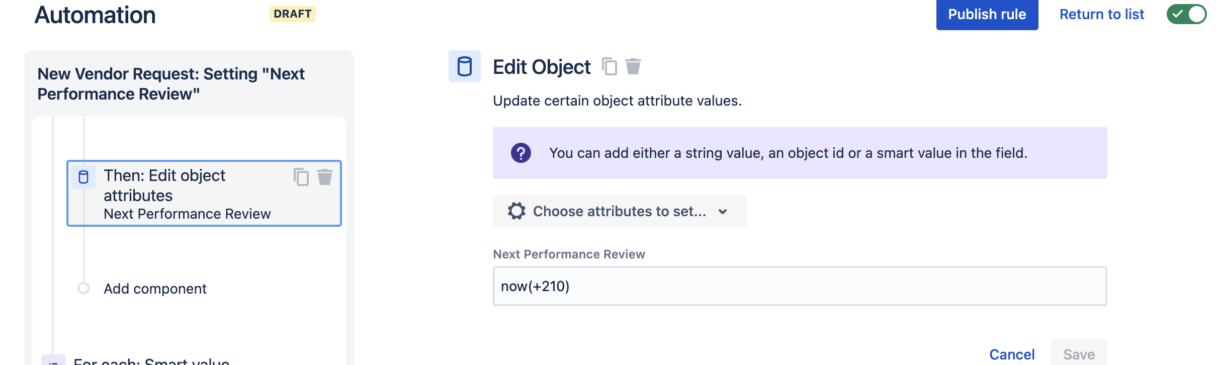 Solved Jira Automations Edit Object Attributes Vs Edit A