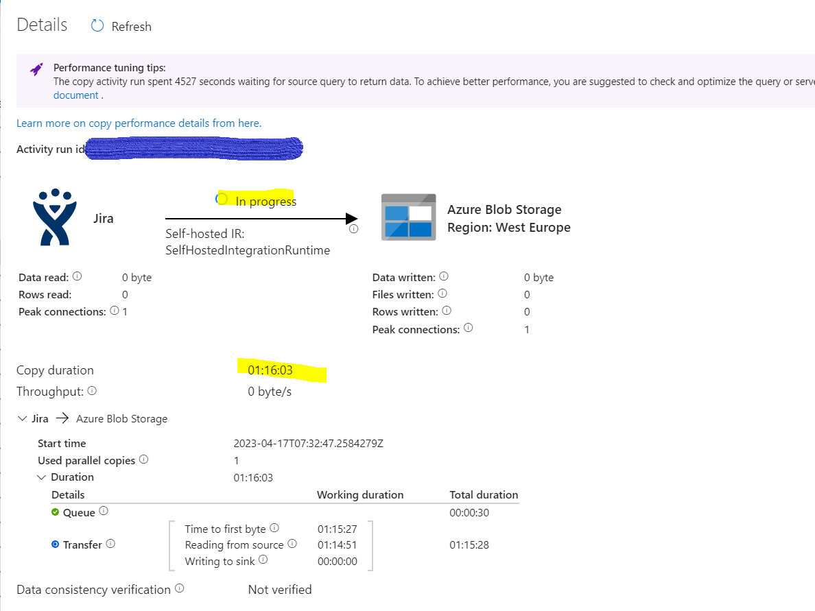 Issue with copying tables from Jira to Azure data ...
