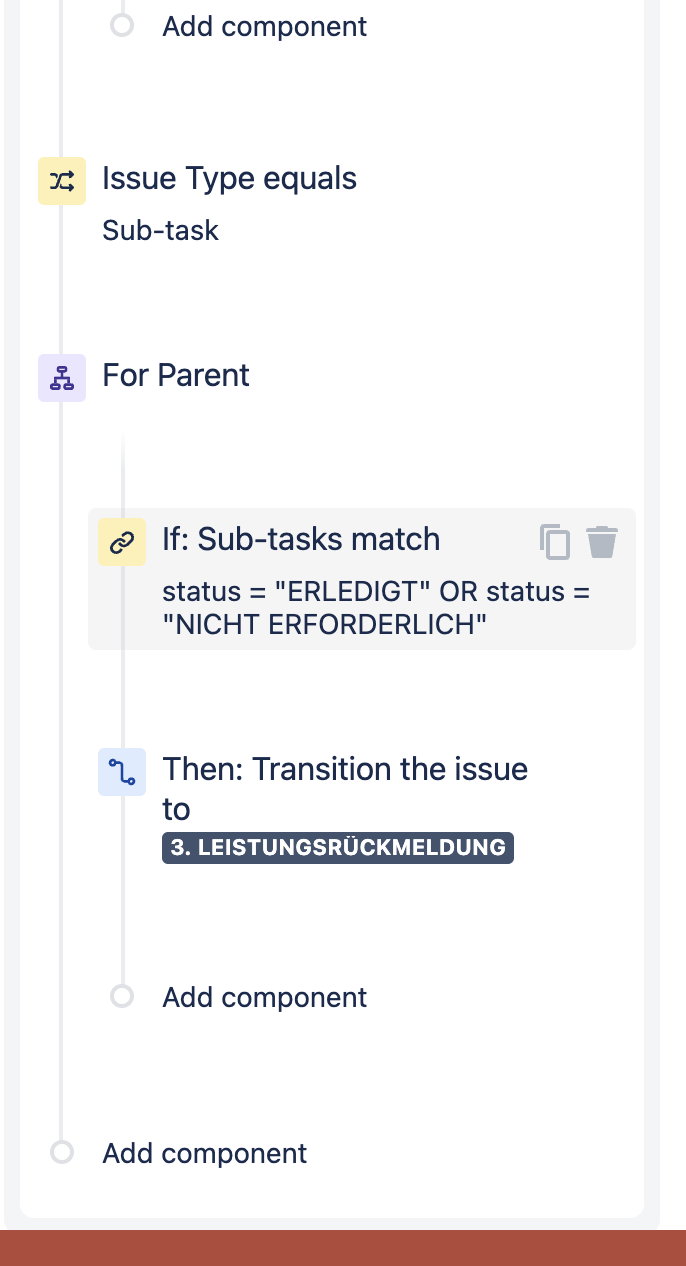 Automate status transition