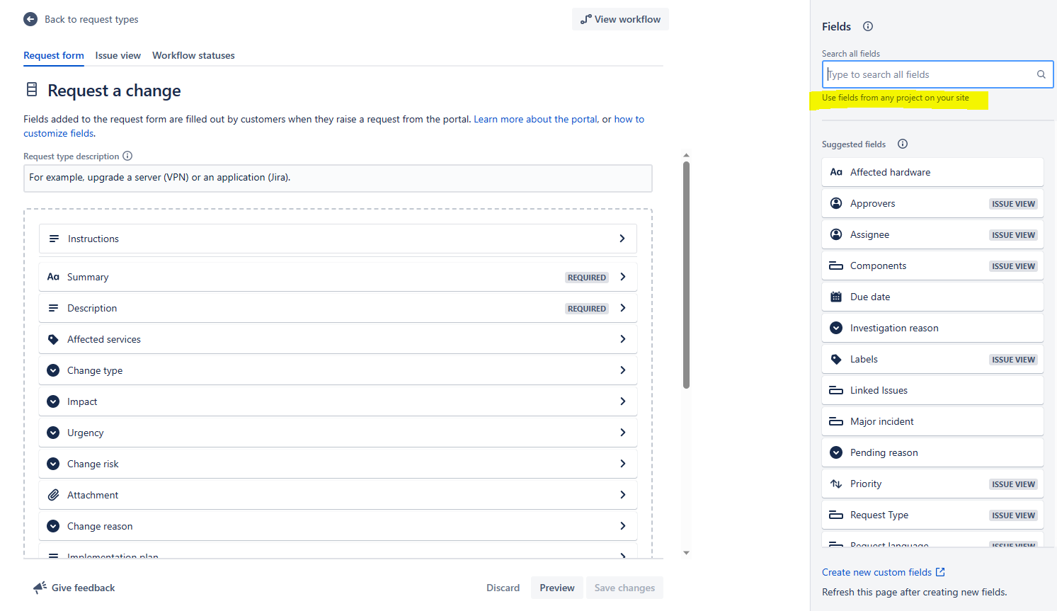 can we add custom fields(our own required fields)