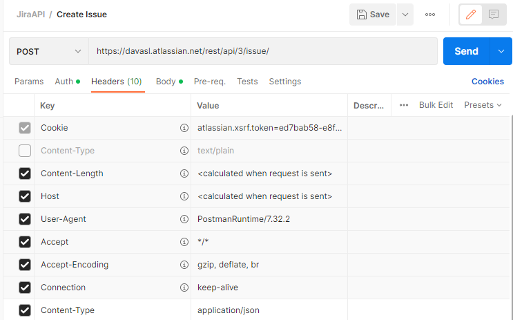 Jira REST API oauth2 and create issue via postman Jira REST API oauth2 and create issue via postman