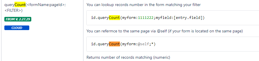 Confiforms how to count only the value of one fiel...